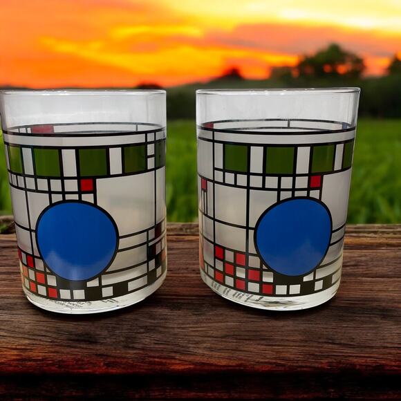 Museum of Modern Art | Dining | Frank Lloyd Wright Moma Glass Set Of 2 ...